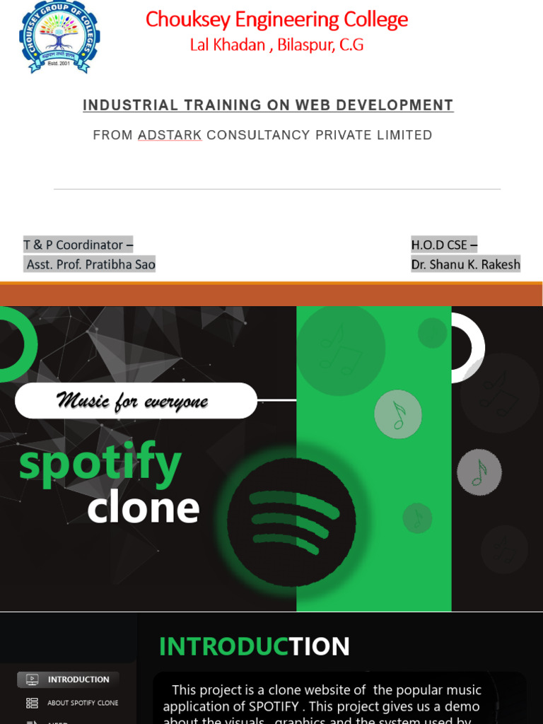 Spotify CLONE | PDF | Spotify | Computing