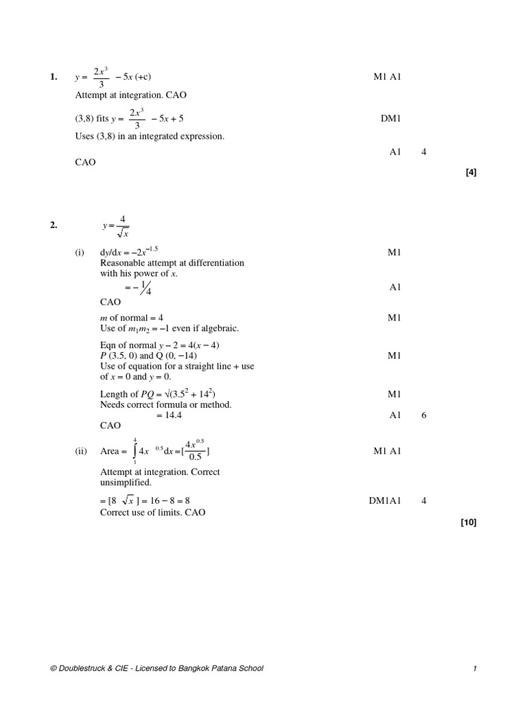 Integration Ans | PDF | Elementary Mathematics | Mathematics
