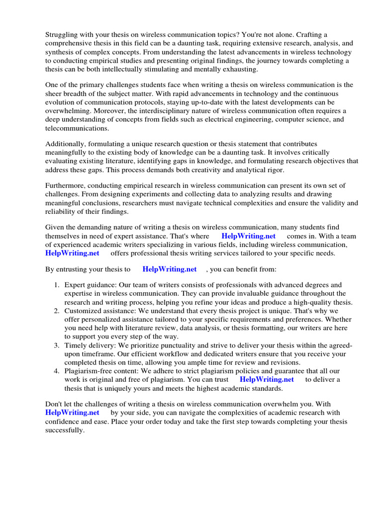 Thesis Topics Wireless Communication Pdf Computer Network Wireless Lan