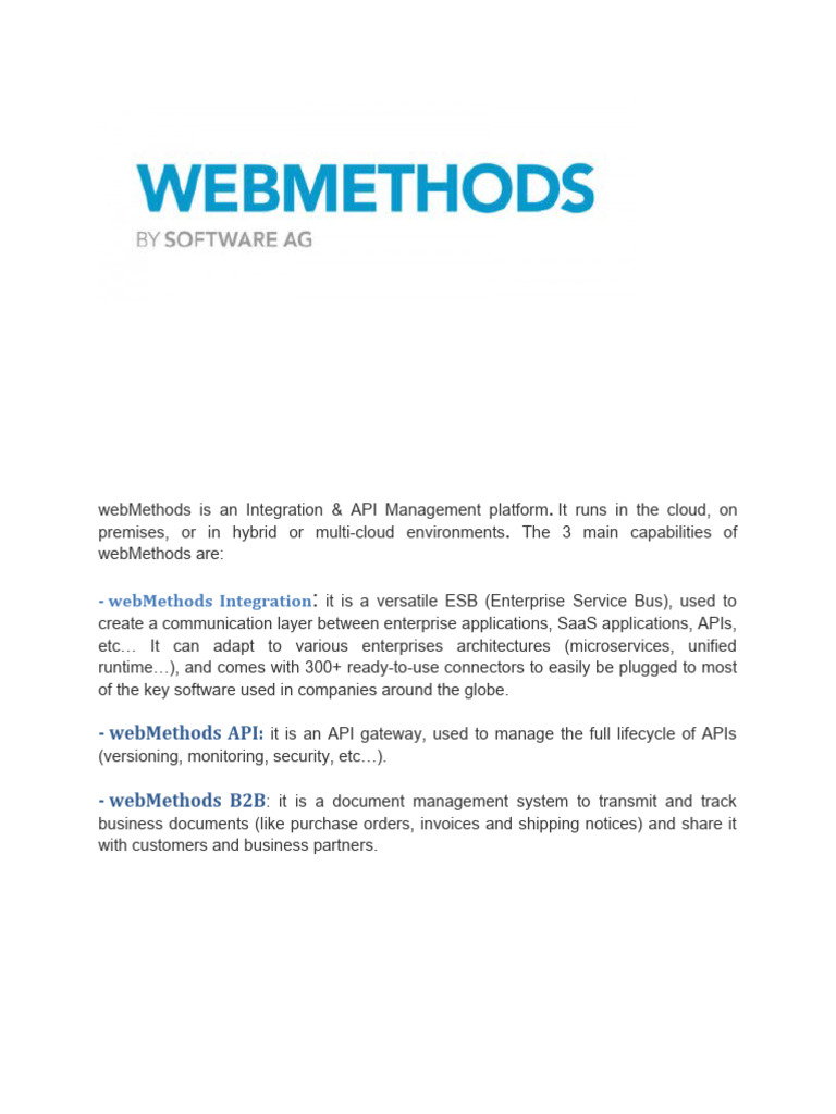 Webmethods Is An Integration Pdf Distributed Computing Architecture Software Architecture