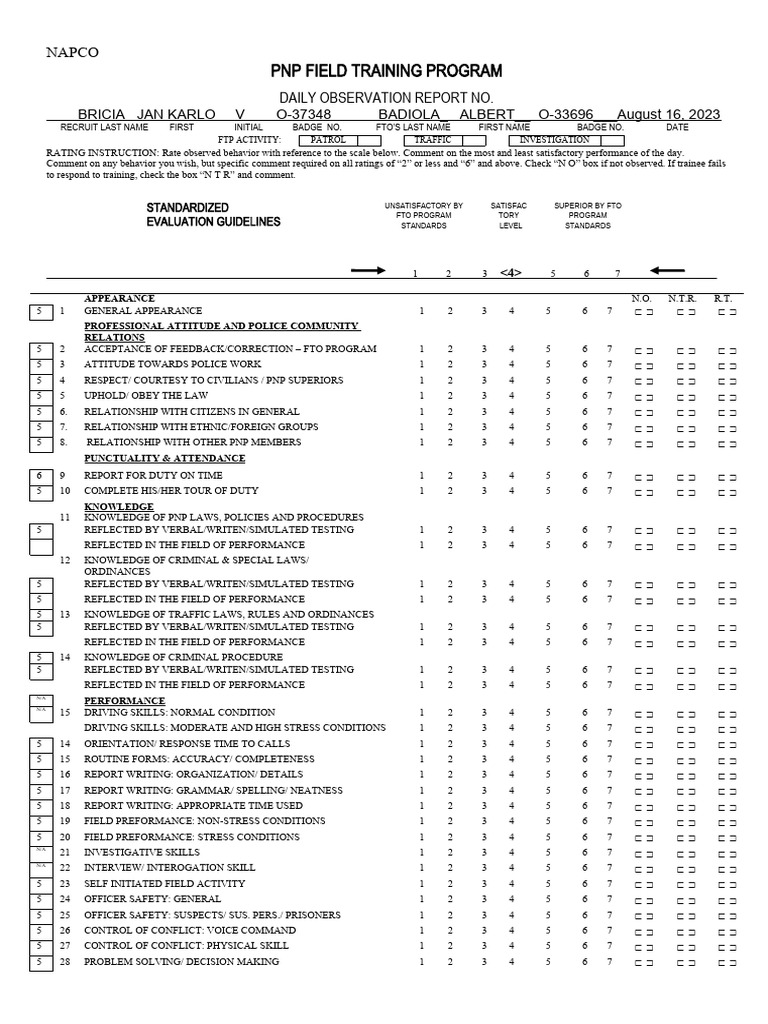 August 16, 2023 Daily Observation Report (DOR) | PDF | Law Enforcement ...