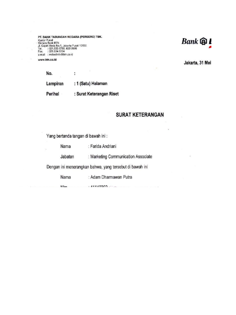 File 15 Surat Keterangan Riset | PDF