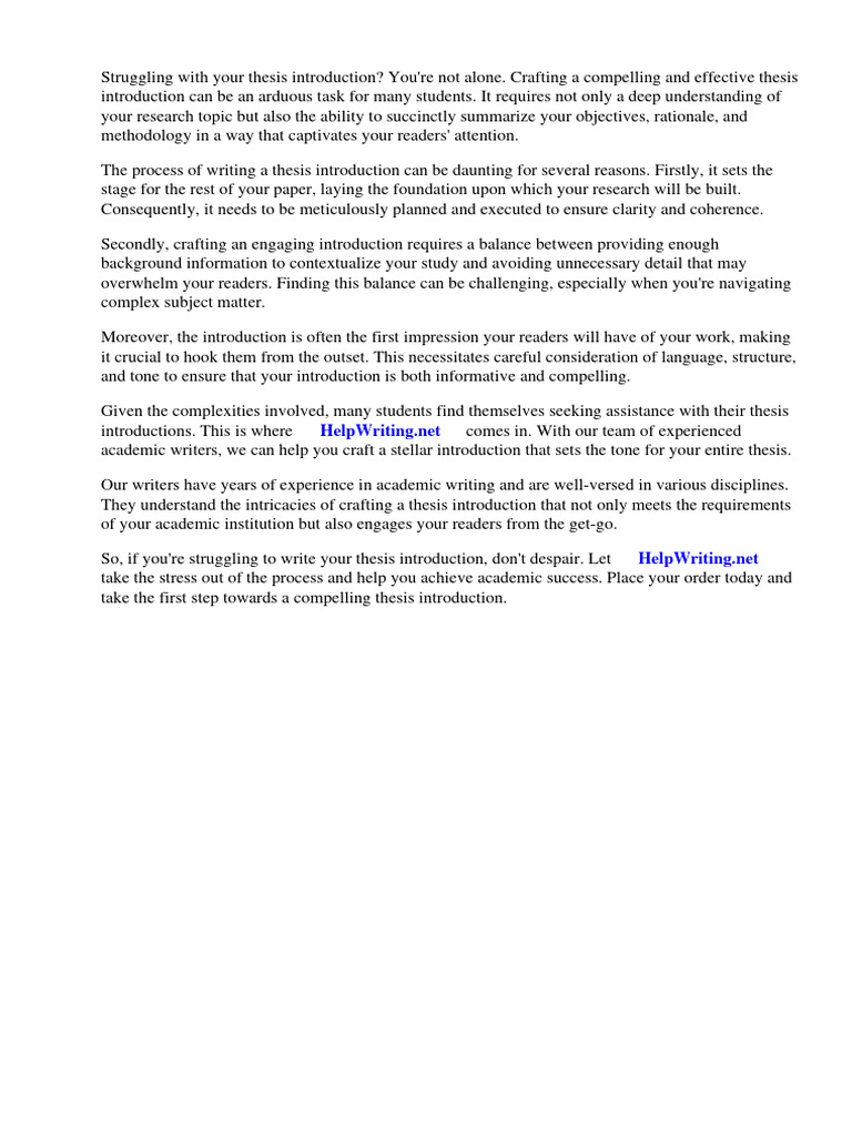 Thesis Introduction Writing Pdf Essays Thesis 1443