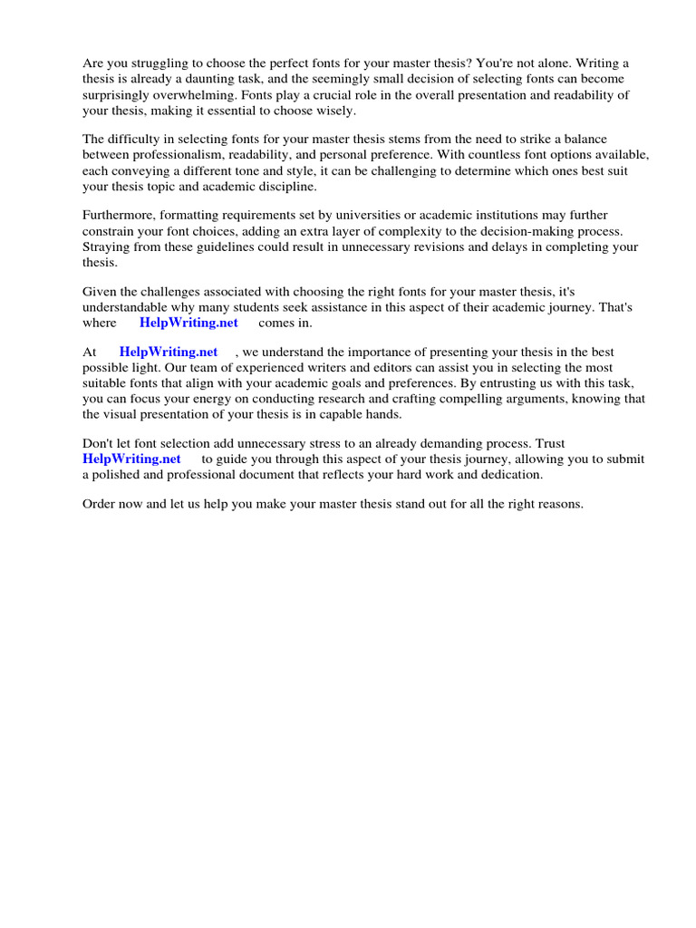 Master Thesis Fonts | PDF | Thesis | Typefaces