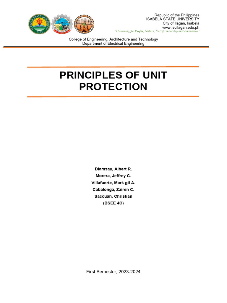Principle of Unit Protection G 11 | PDF | Electricity | Electrical ...
