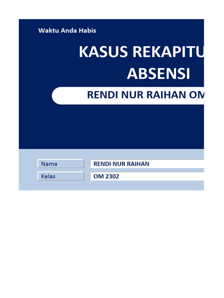 Kasus 3 Rekap Absen | PDF