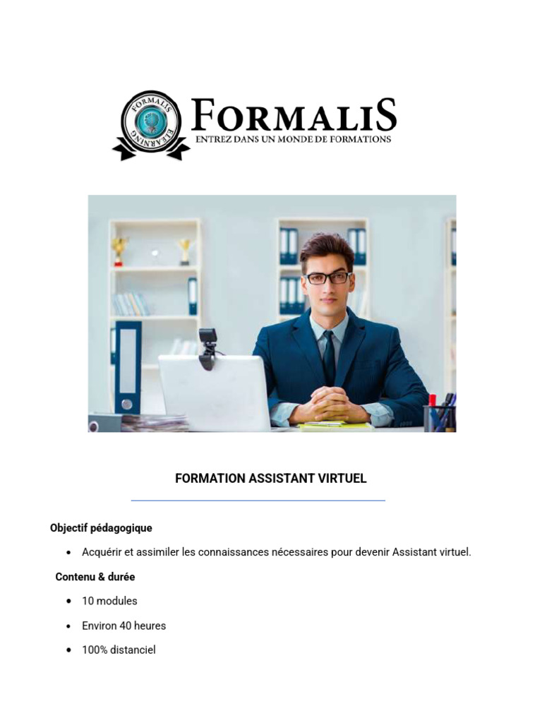 Programme Assistant-Virtuel FORMALIS | PDF | Technologies de l ...
