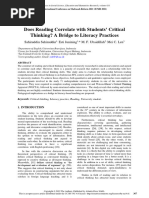 Enhancing Critical Thinking through Reading | PDF | Critical Thinking ...