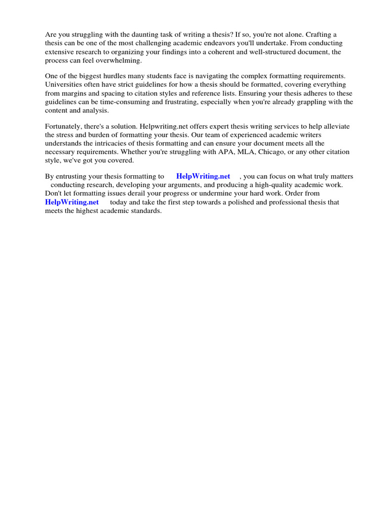 Format for Thesis Writing | PDF | Thesis | Essays