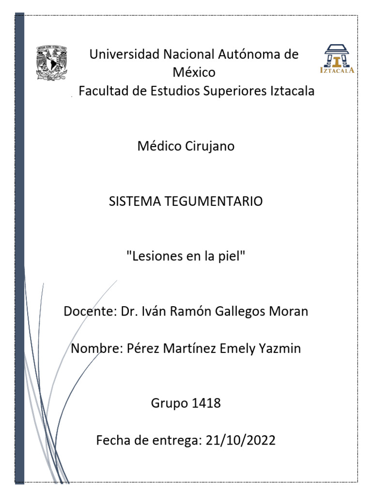 Lesiones en La Piel. E.Y.P.M. (R) 1418 | PDF | Piel | Leucocito