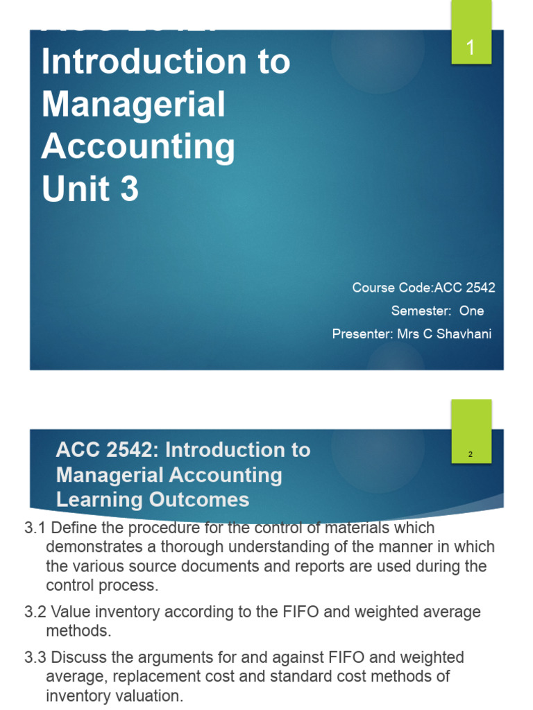 Learning Unit 3 | PDF