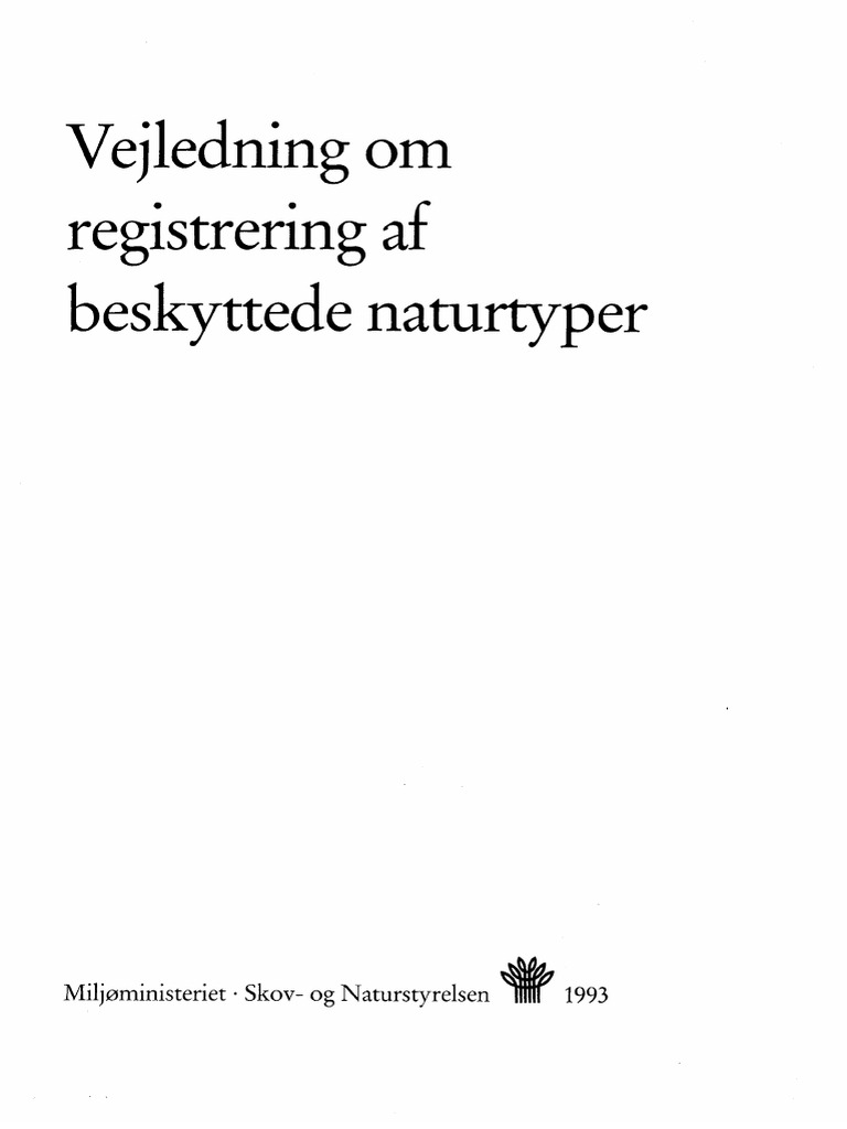 Vejledning Om Registrering Af Beskyttede Naturtyper | PDF