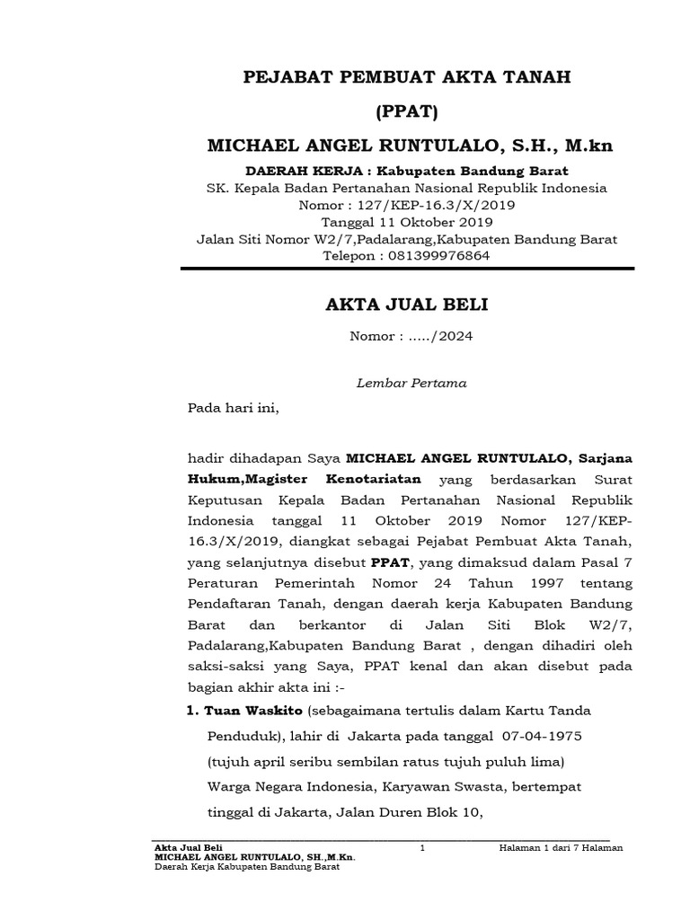 Tugas DRAFT AJB Michael Ngel | PDF