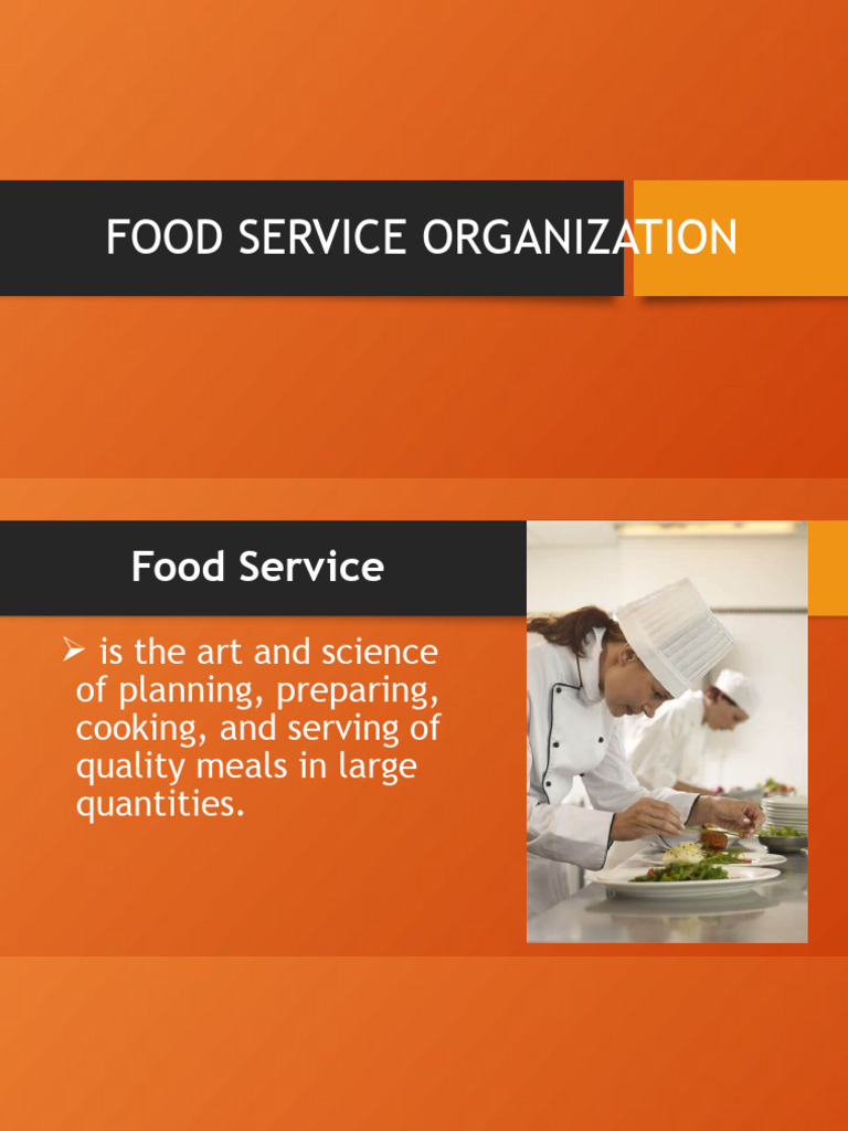 Tle 9 Food Service Organization | PDF