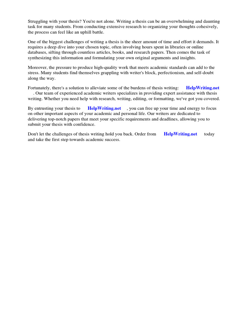 Free Thesis Access | PDF | Thesis | Bibliography