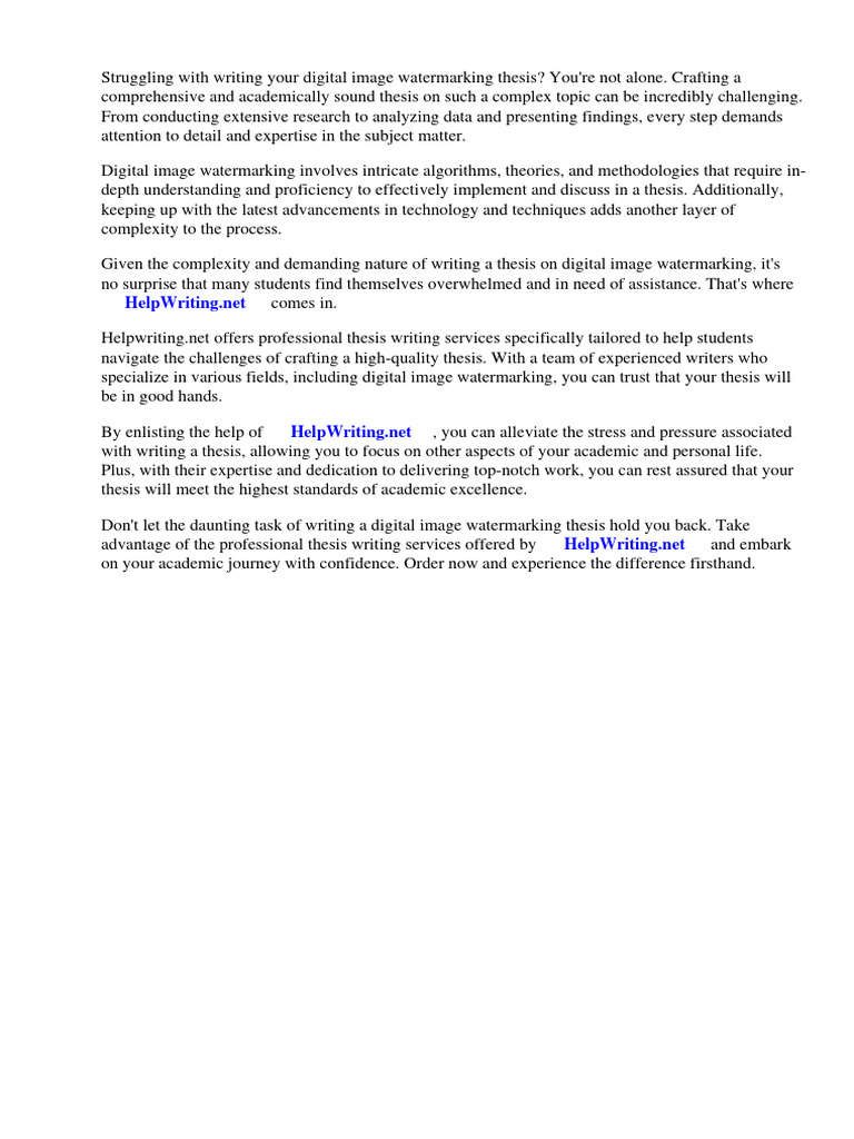 Digital Image Watermarking Thesis | PDF | Wavelet | Data Compression