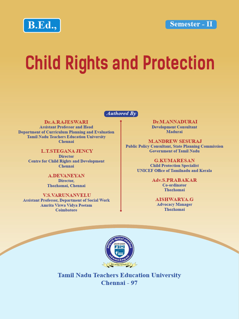 Child Rights and Protection - English (Final) PDF | PDF | Children's ...