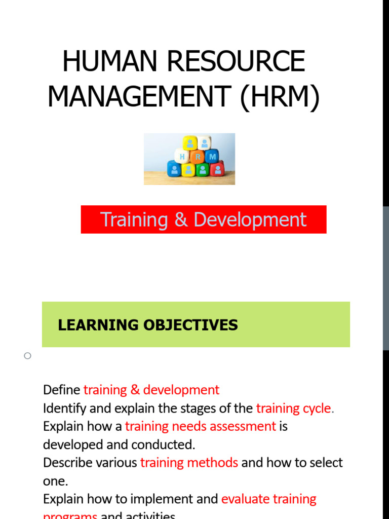 6) Training Development - Student | PDF | Needs Assessment | Psychological Concepts