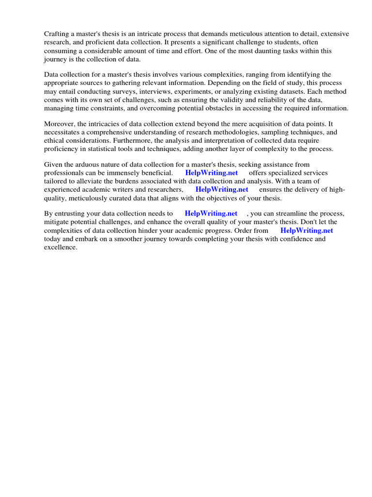 Master Thesis Data Collection | PDF | Data | Qualitative Research Master Thesis Data Collection | PDF | Data | Qualitative Research