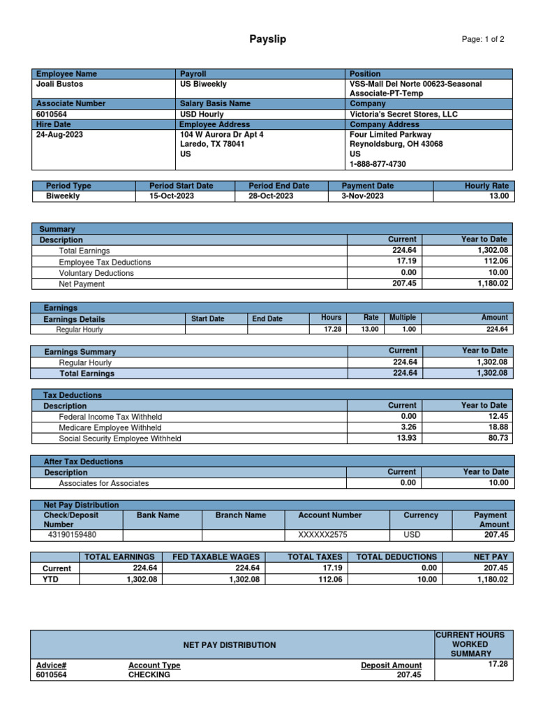 LB US Online Payslip | PDF | Paycheck | Public Finance