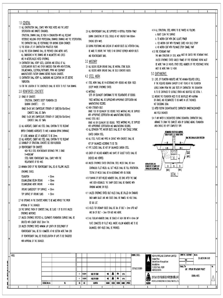 Pipeline Construction - General Notes | PDF