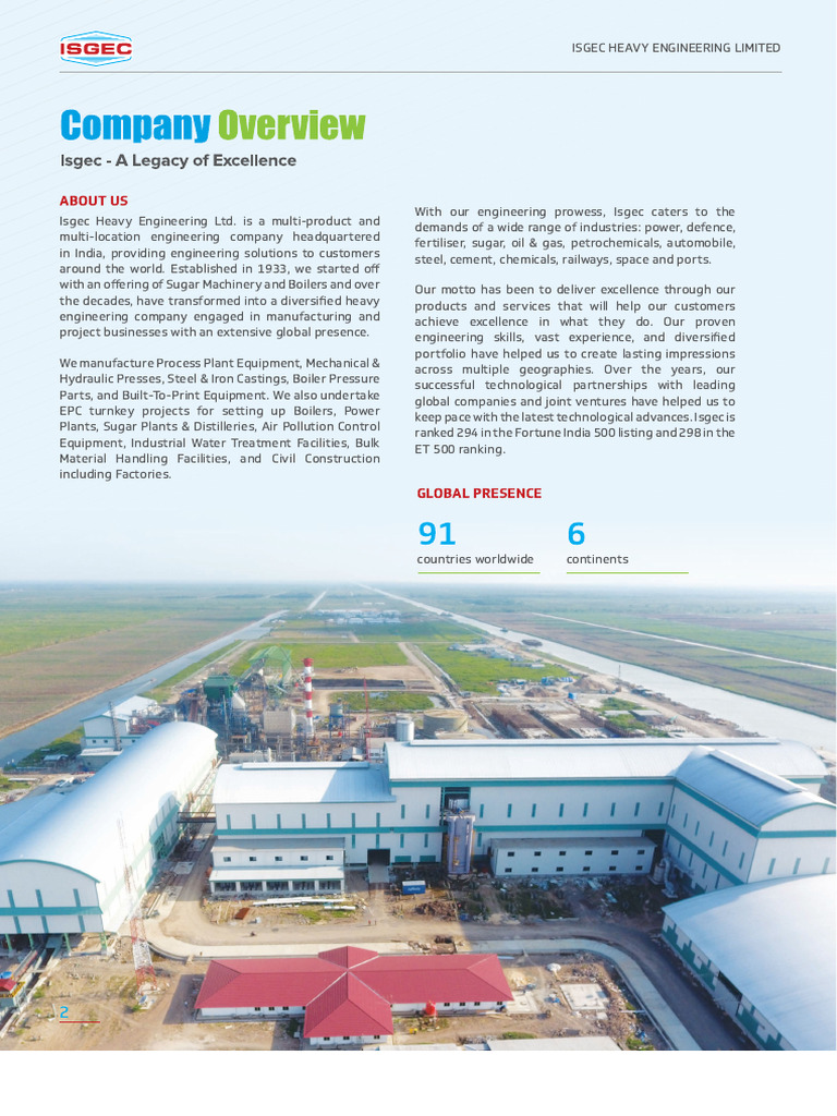 Annexure 1 - Company Profile (ISGEC) | PDF