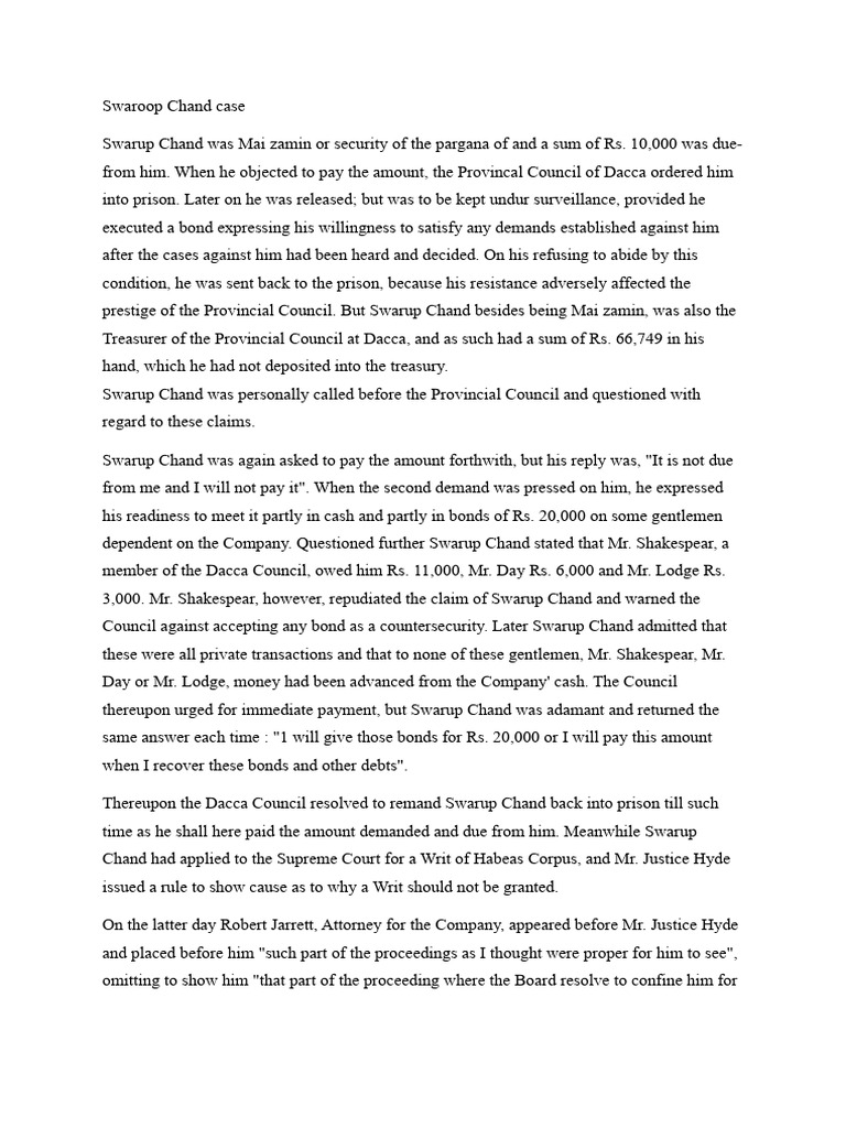 Swaroop Chand Case | PDF