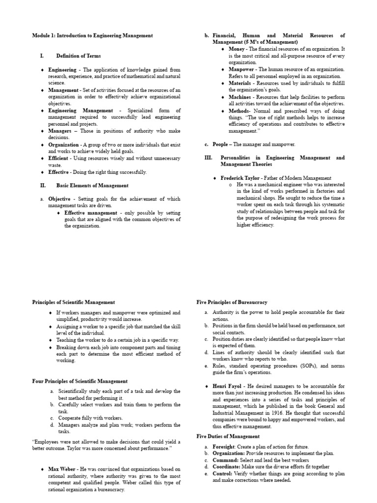 Engineering Management | PDF | Project Management | Decision Making