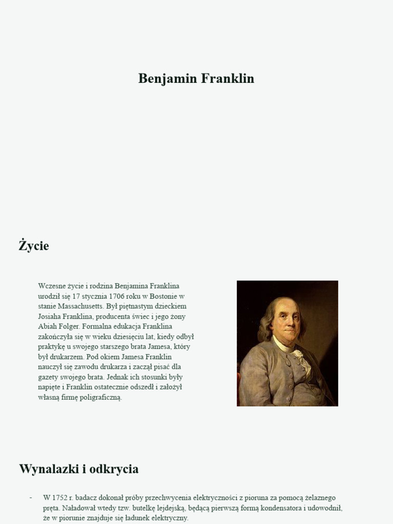 Benjamin Franklin | PDF