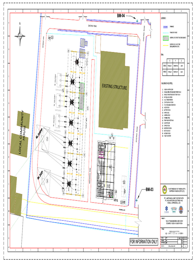 Xxxx-c-ss-01-001. General Layout of New Comoro 150-20 KV Substation ...