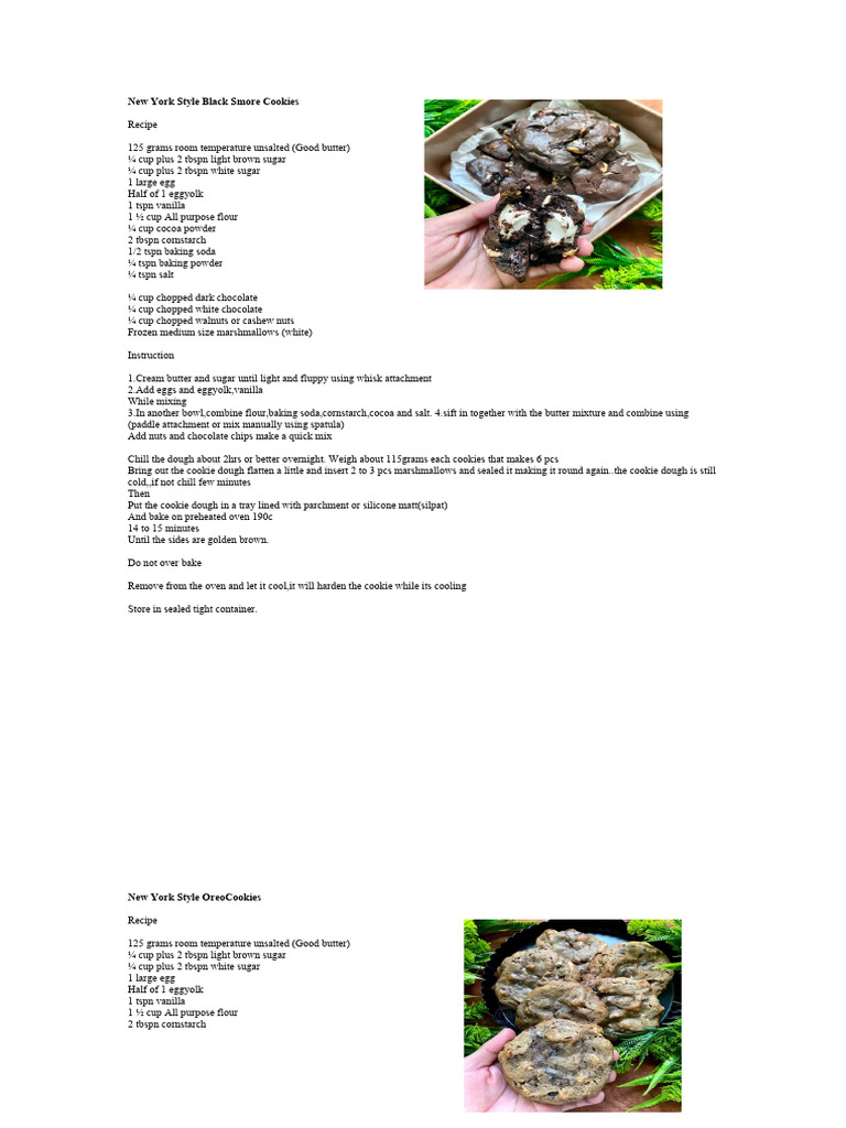 Recipes Cookies | PDF | Chocolate | Baking