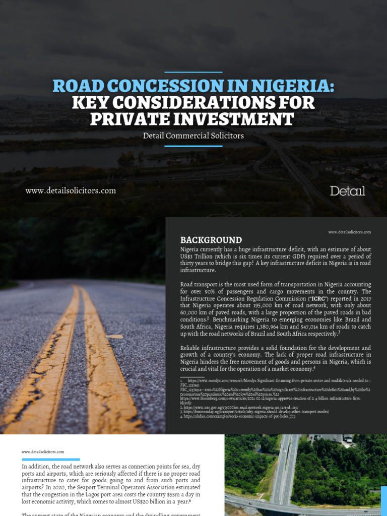 Road Concession Article DETAIL | PDF | Feasibility Study | Public ...