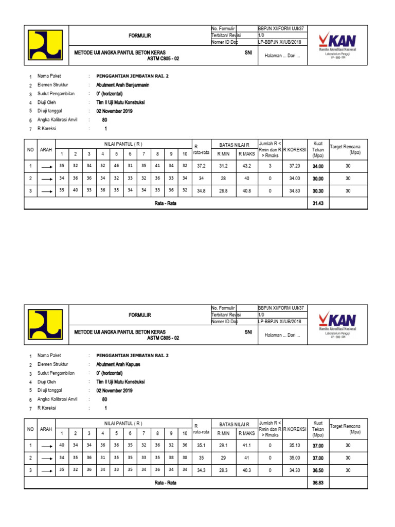 Form Hammer Test | PDF