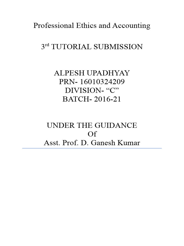 Alpesh Accountancy Project | PDF | Debits And Credits | Service Industries