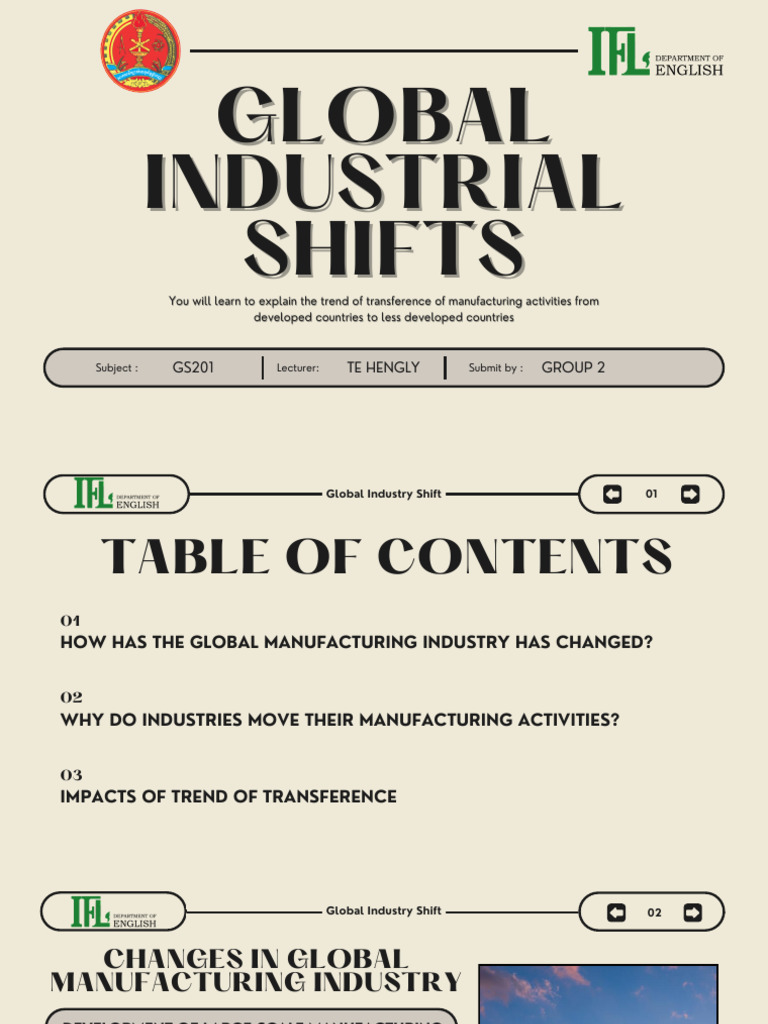GS201 - Unit3 Global Industrial Shift | PDF | Labour Economics | Economies
