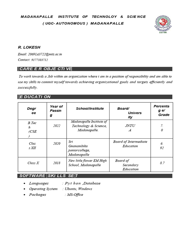 Loki Resume | PDF | Computing | Software