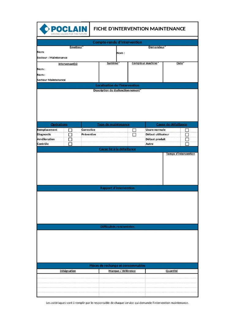 Demande D Intervention Maintenance 1 | PDF