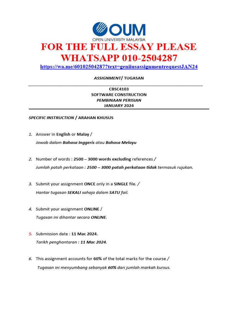 Software Development Assignment Guide | PDF | Software | Menu