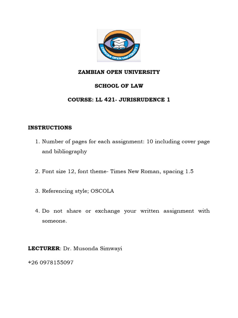 Juris 1 Assignment | PDF
