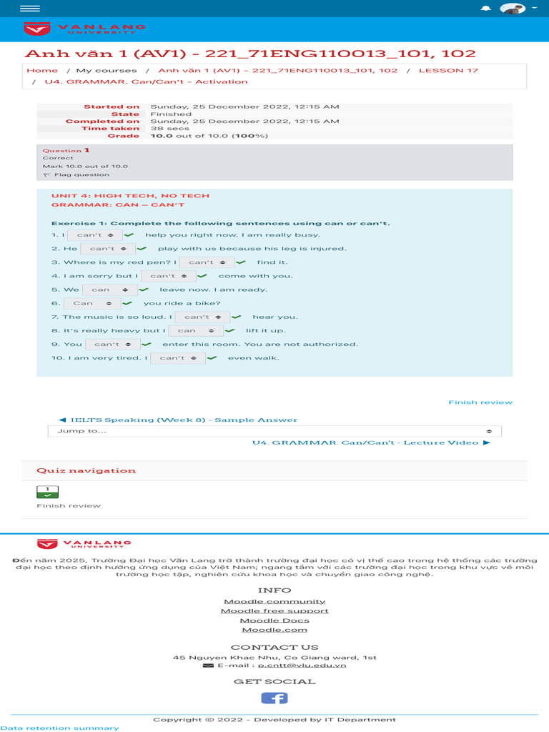 U4. GRAMMAR. CanCan - T - Activation Attempt Review | PDF | Vietnam | Vietnamese People