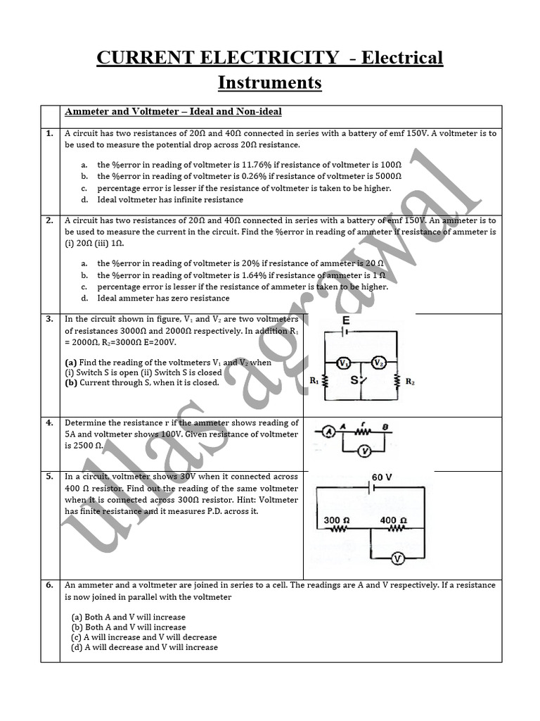 CPP 5 Electrical Instruments | PDF | Electrical Resistance And ...