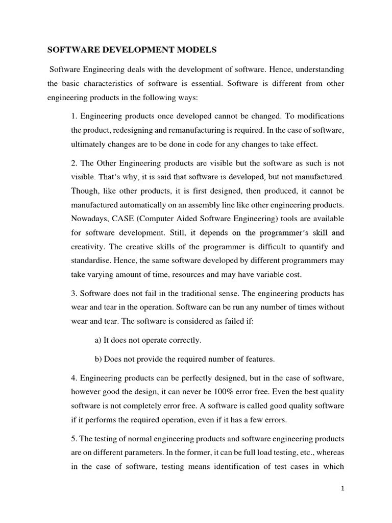 Software Development Models | PDF