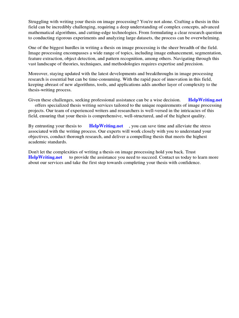 Thesis in Image Processing | PDF | Thesis | Computing