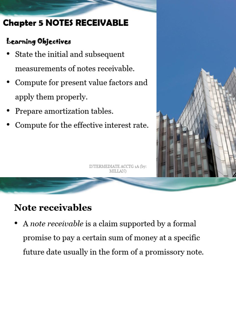 Notes Receivable Measurement Guide | PDF | Present Value | Time Value ...