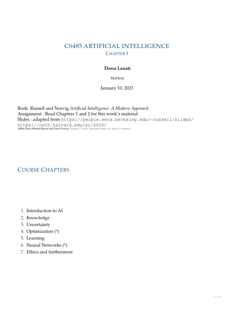 AI Introduction | PDF | Intelligence (AI) & Semantics | Artificial Intelligence