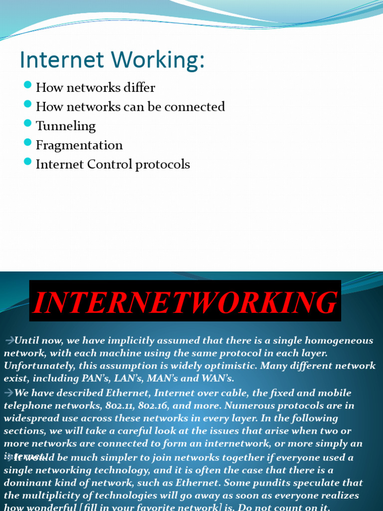 Internet Working | PDF | Computer Network | Internet Protocols