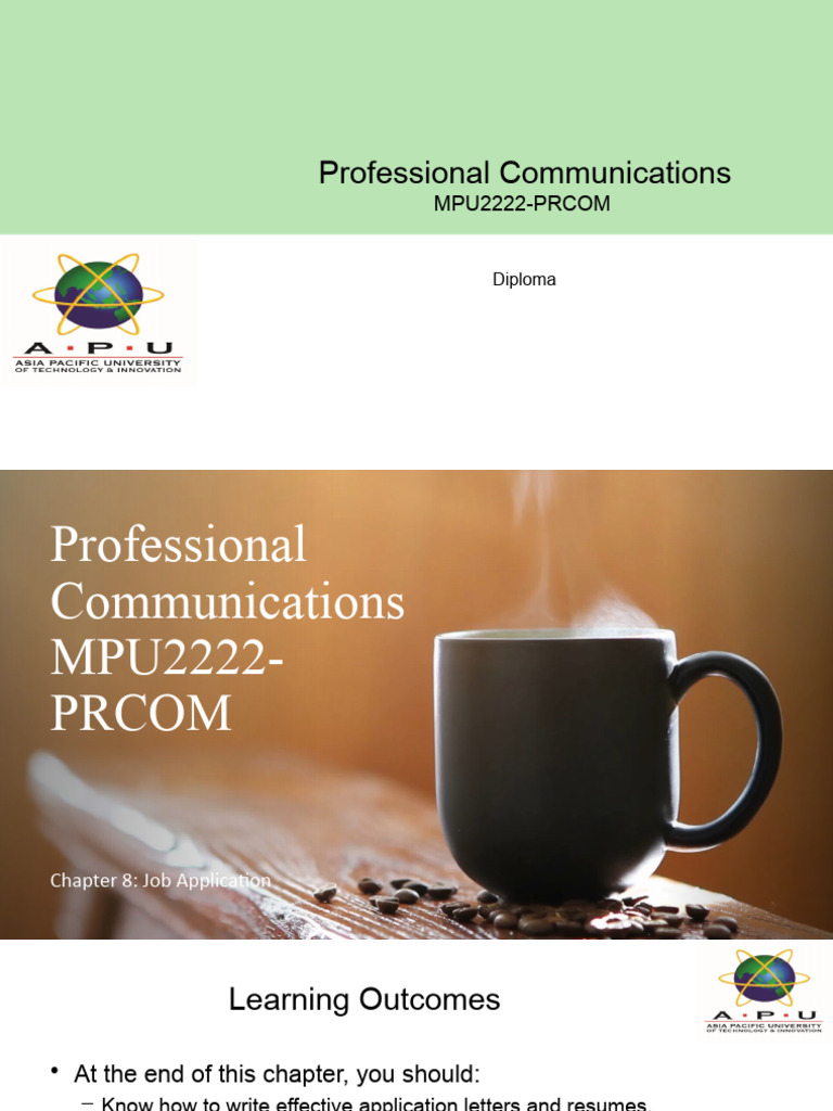 Chapter 8 - Job Application | PDF