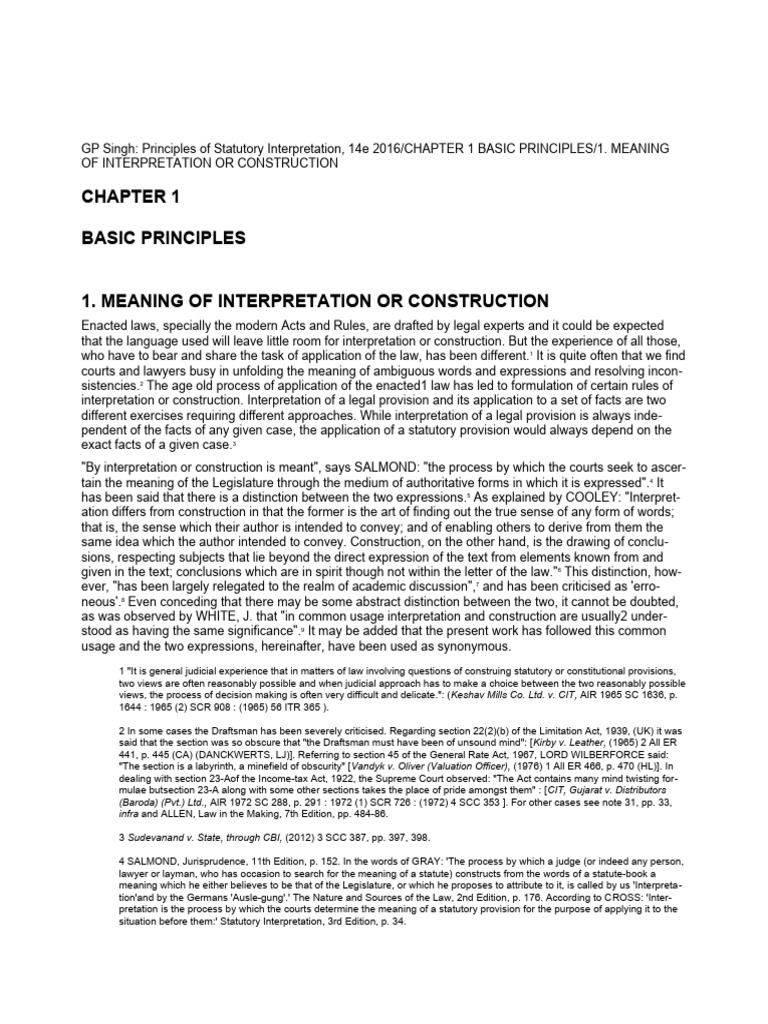 Statutory Interpretation Basics | PDF | Statutory Interpretation | Justice