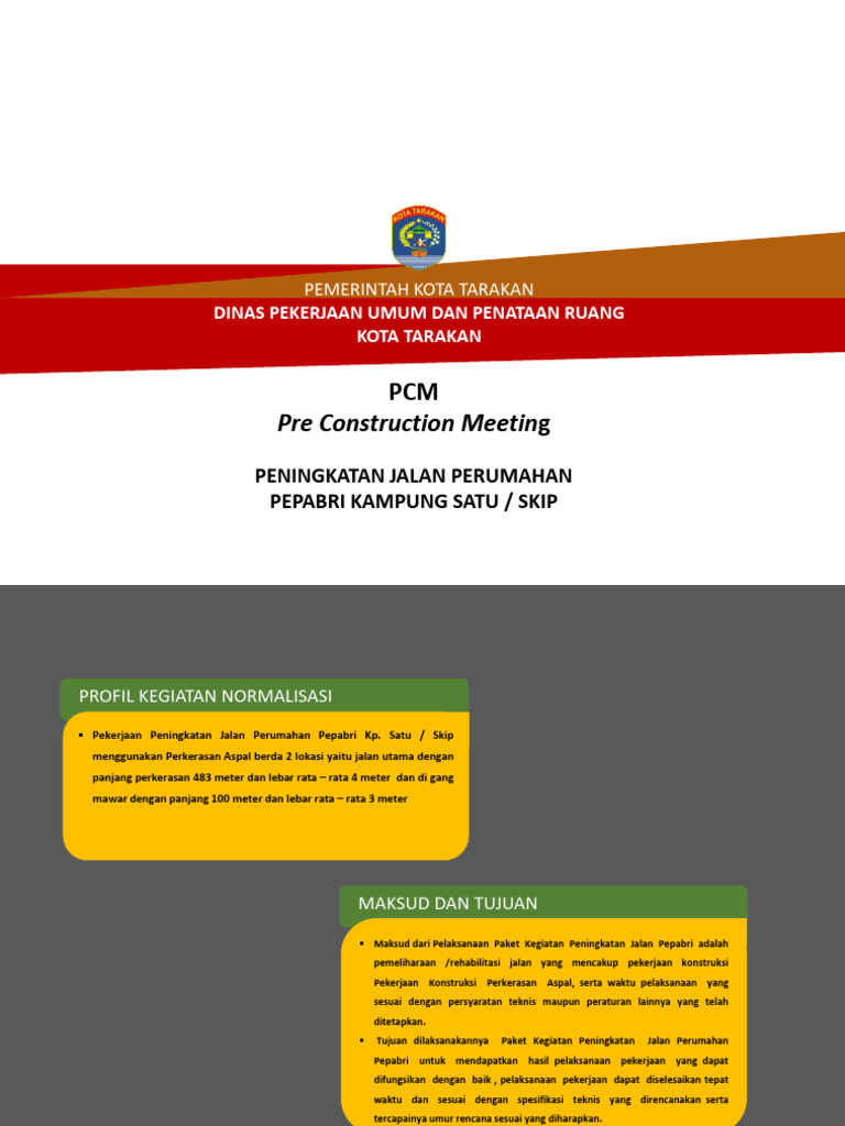 PEMAPARAN PCM Jl. PEPABRI | PDF