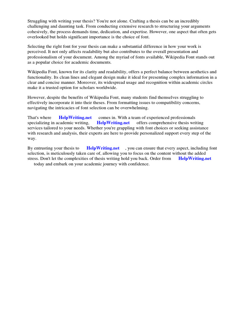 Thesis Font Wikipedia | PDF | Typefaces | Typography